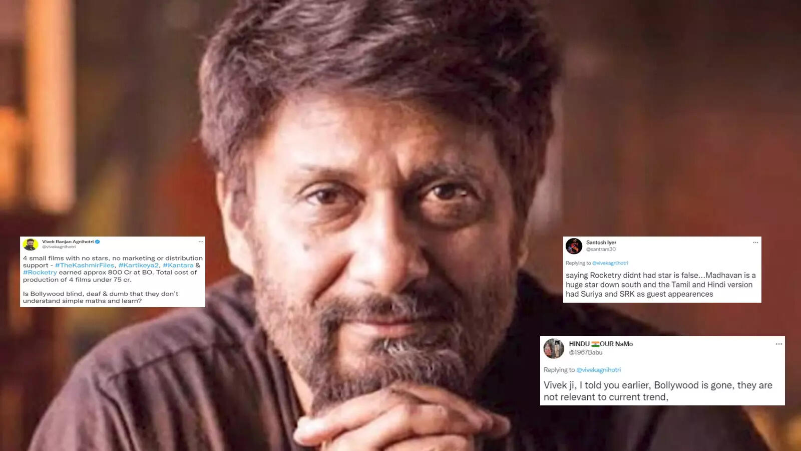 'Kashmir Files' director Vivek Ranjan Agnihotri takes a dig at Bollywood, calls it 'blind, deaf ...