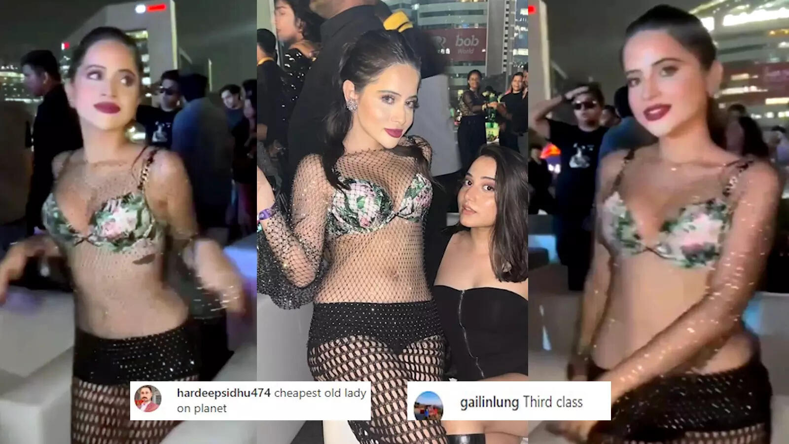 Uorfi aka Urfi Javed attends international singer-rapper Russ' concert wearing multi coloured ...