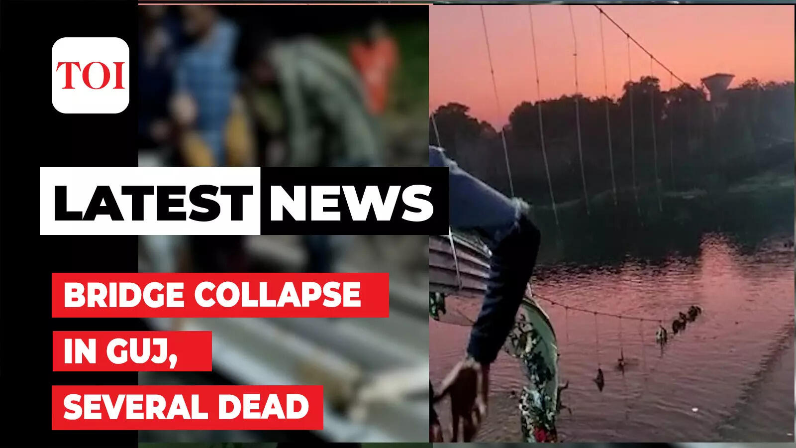 Shocking: Several dead as recently renovated bridge collapses in Gujarat’s Morbi