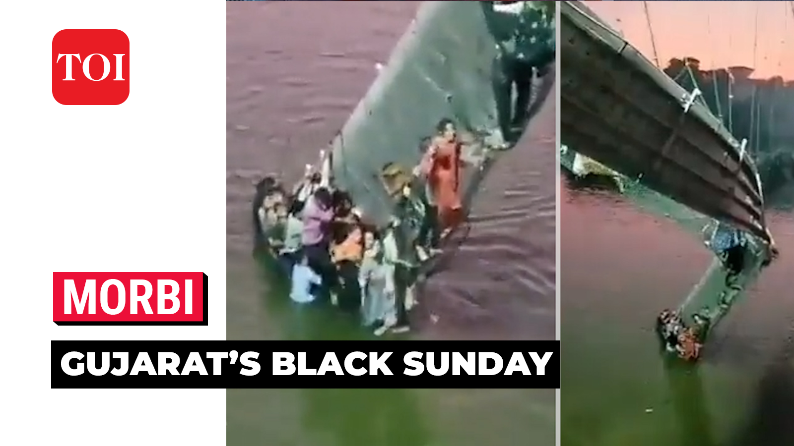 suspension bridge collapse: Morbi hanging bridge collapse: Death toll rises to 132, search for ...