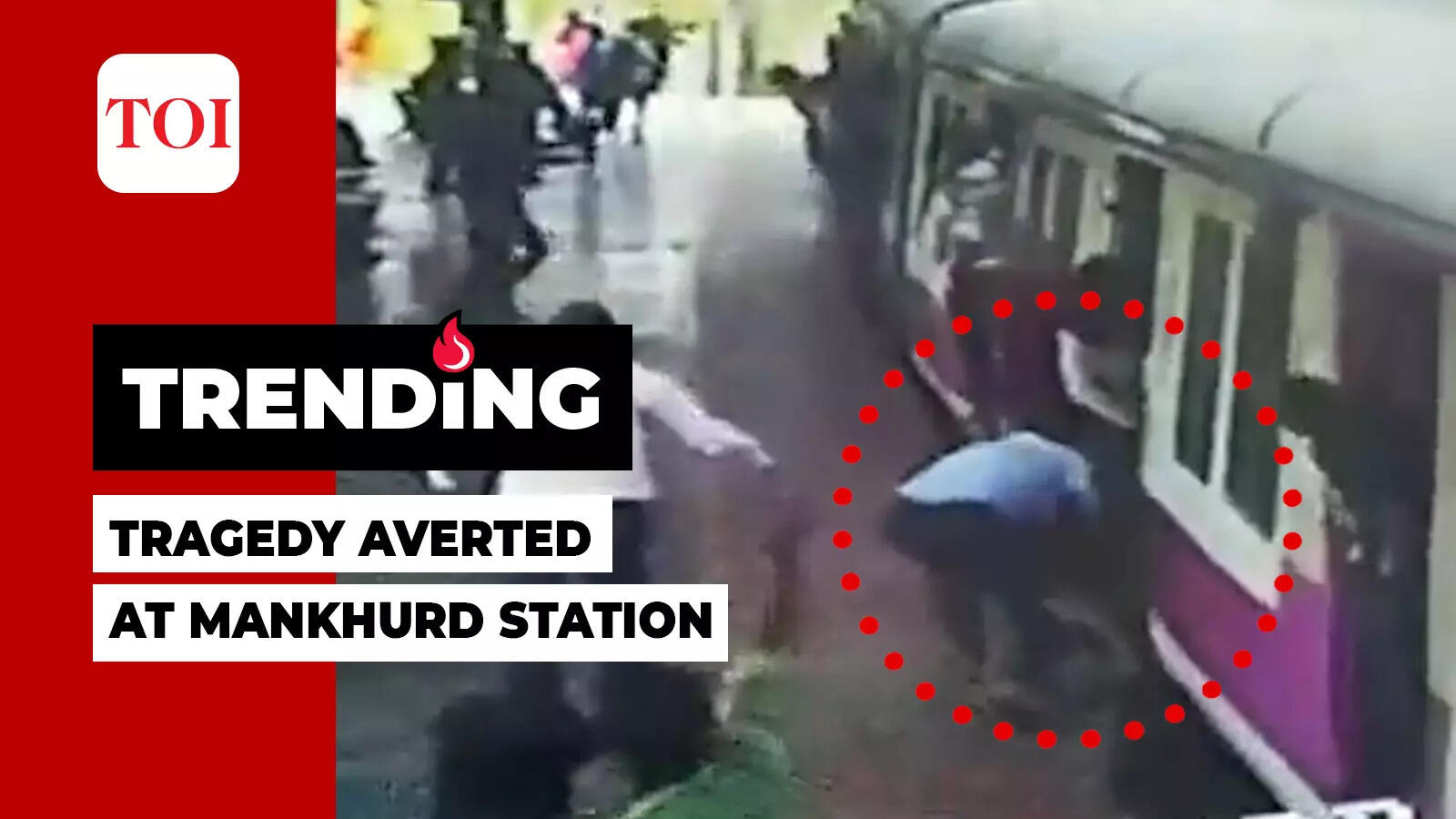 On cam: Woman, child fall off moving train, saved by RPF jawans
