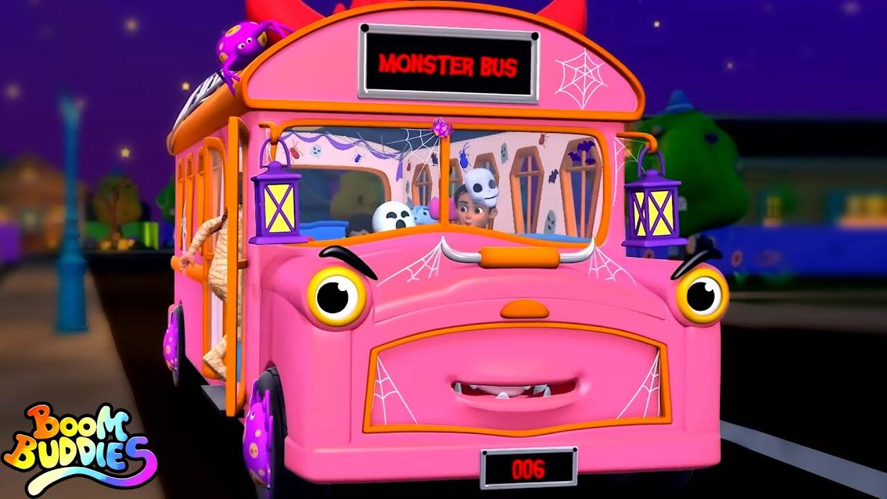 Nursery Rhymes in English: Children Video Song in English 'Monster Bus ...