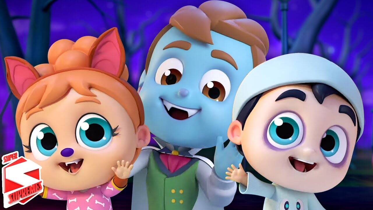 English Kids Poem: Nursery Song in English 'Five Little Monsters on ...