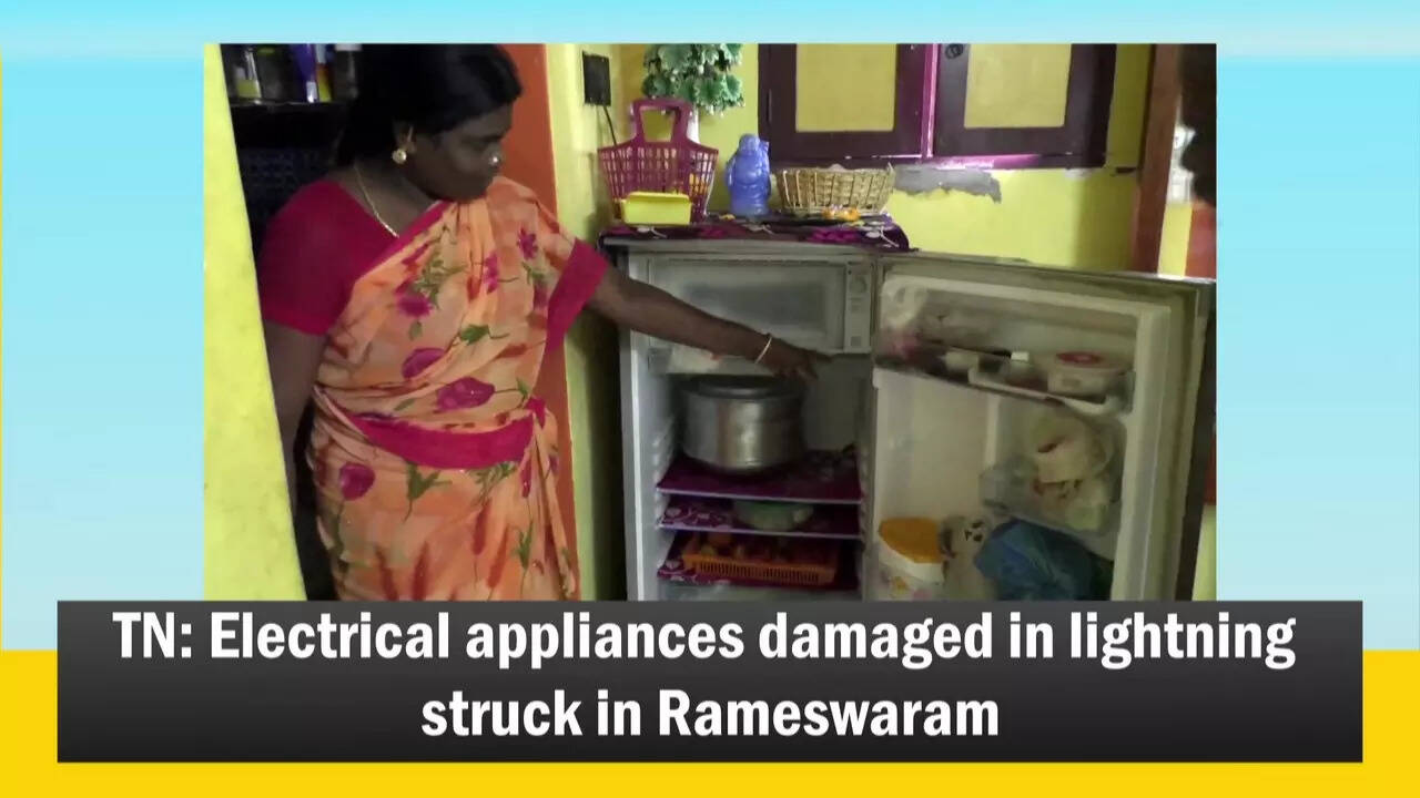 TN: Electrical appliances damaged in lightning struck in Rameswaram