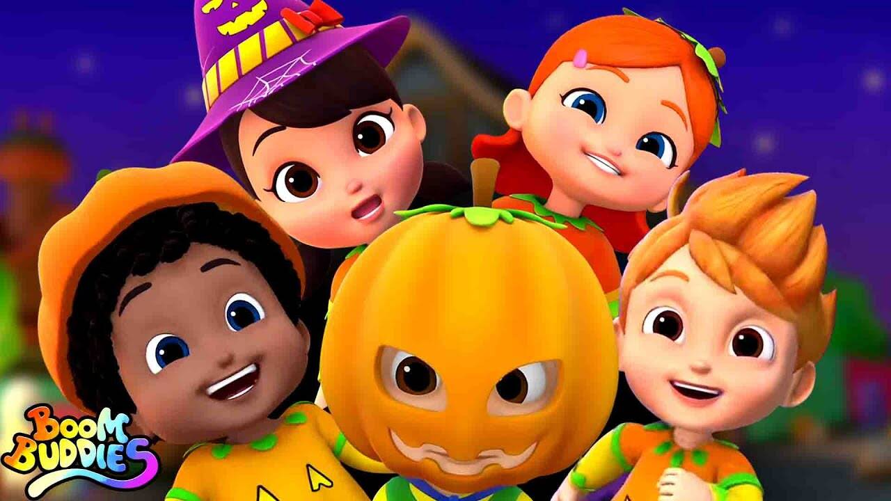 English Kids Poem: Nursery Song in English 'Five Little Pumpkins Trick ...