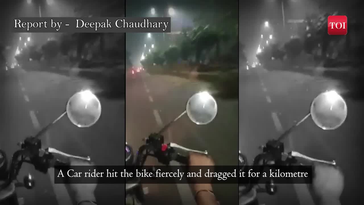 Ghaziabad man held for dragging a bike by a car till sparks flay out