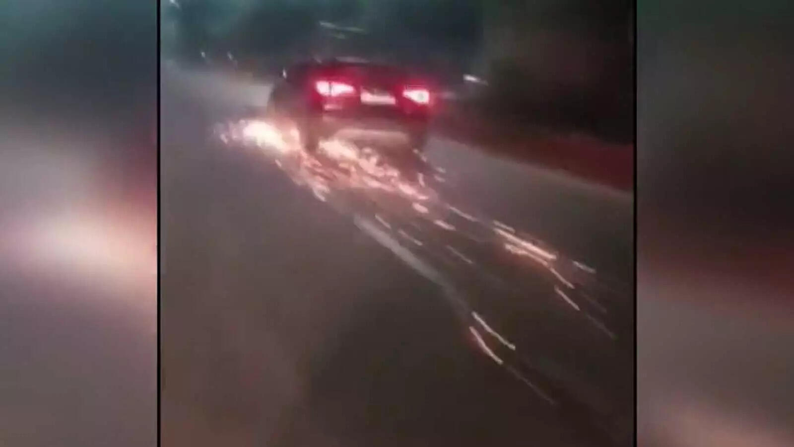 UP: Car owner arrested for dragging bike on road in Ghaziabad