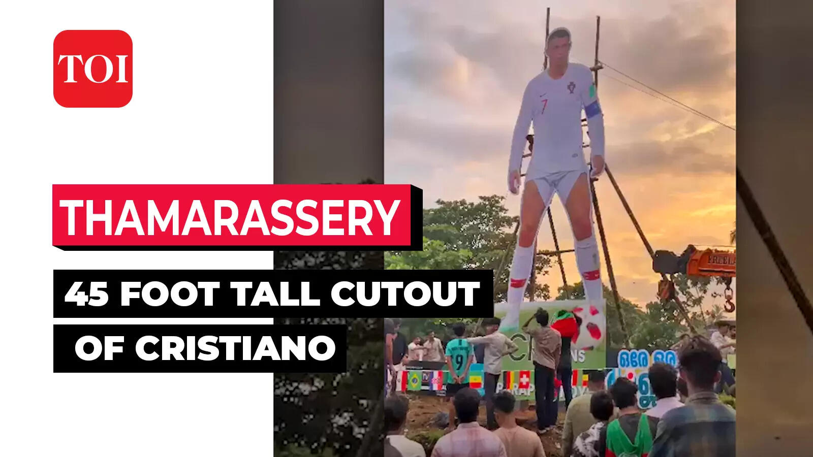 cristiano ronaldo: Kerala: 45 foot tall cutout of Cristiano Ronaldo at ...