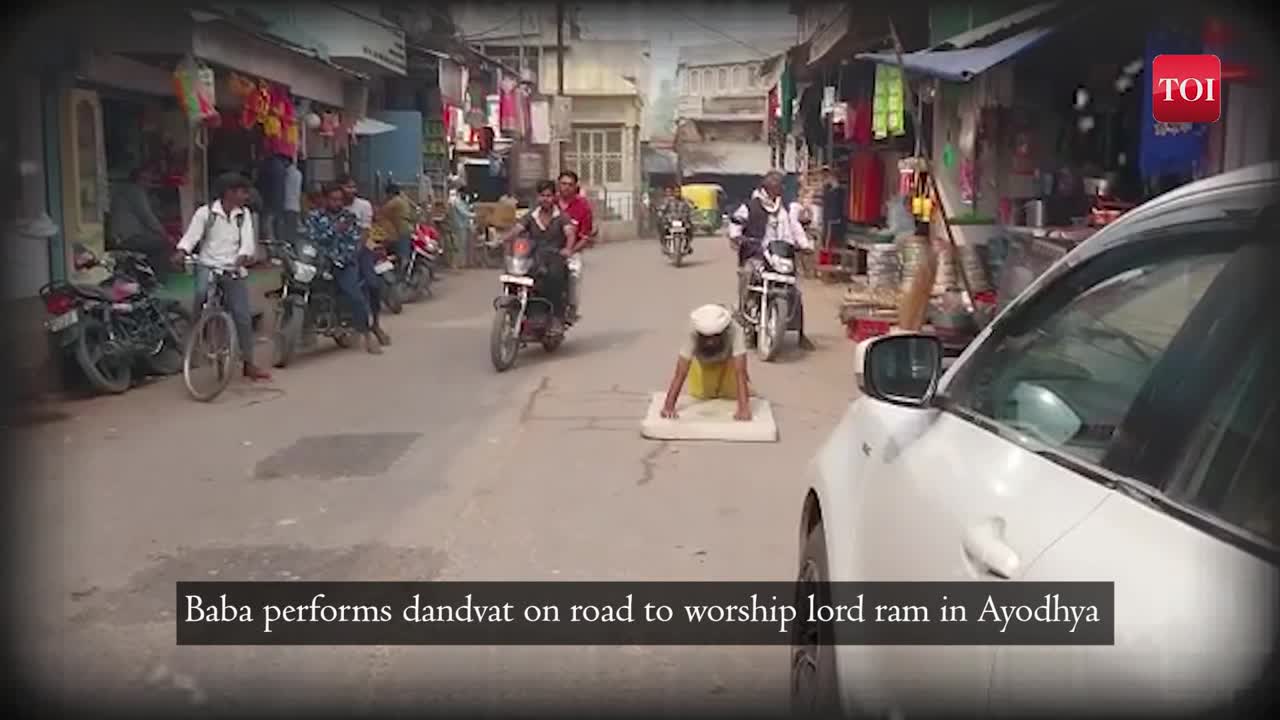 Watch: Baba performs dandvat, aims to cover journey of 700km to worship ...