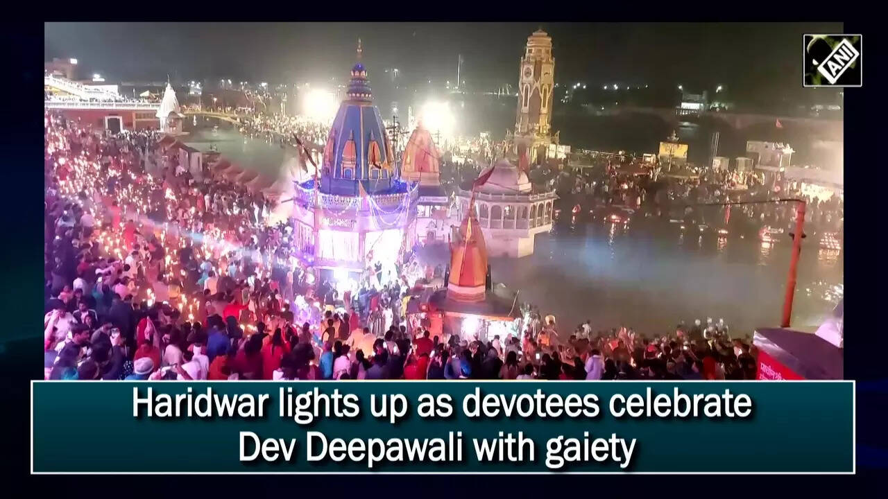 dev deepawali: Haridwar lights up as devotees celebrate Dev Deepawali with gaiety