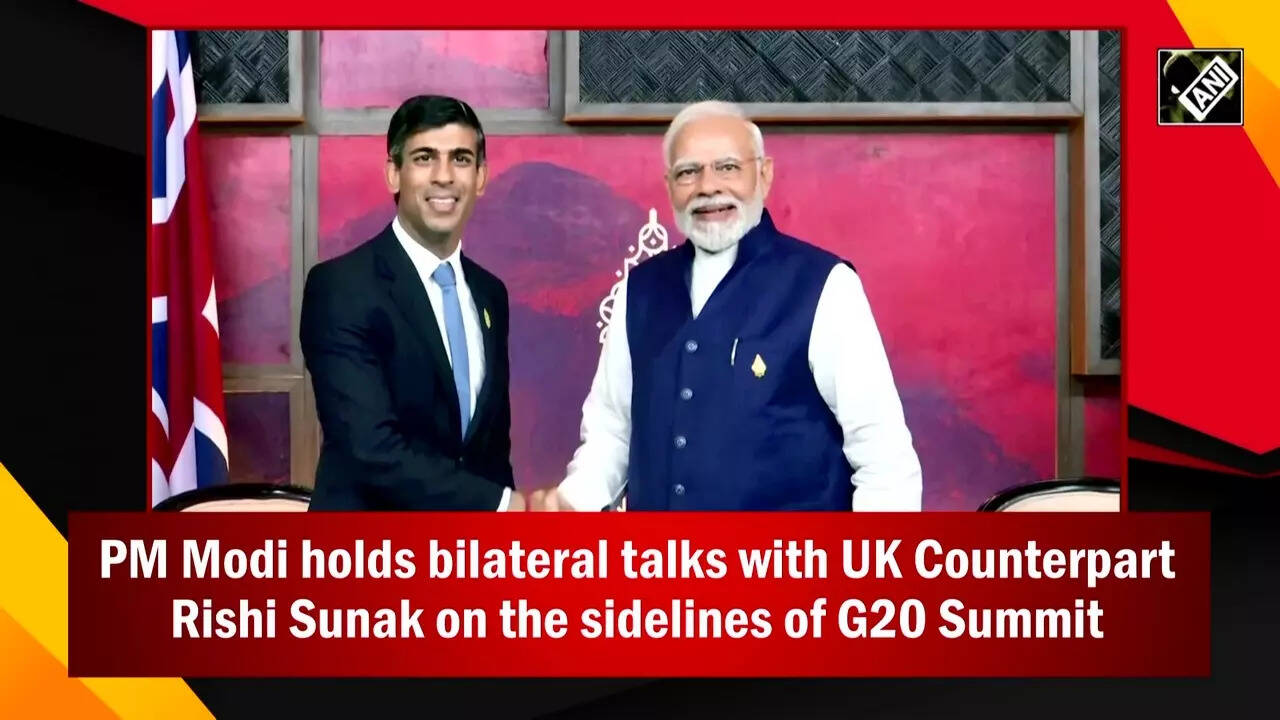 PM Modi holds bilateral talks with UK Counterpart Rishi Sunak on the sidelines of G20 Summit