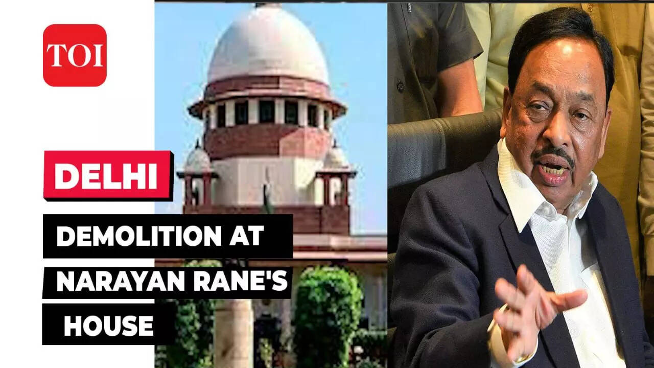 Union minister Narayan Rane begins demolition work of Juhu house; to ...