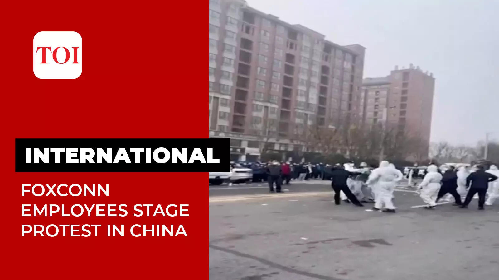 Workers stage protest at virus-hit iPhone factory in China