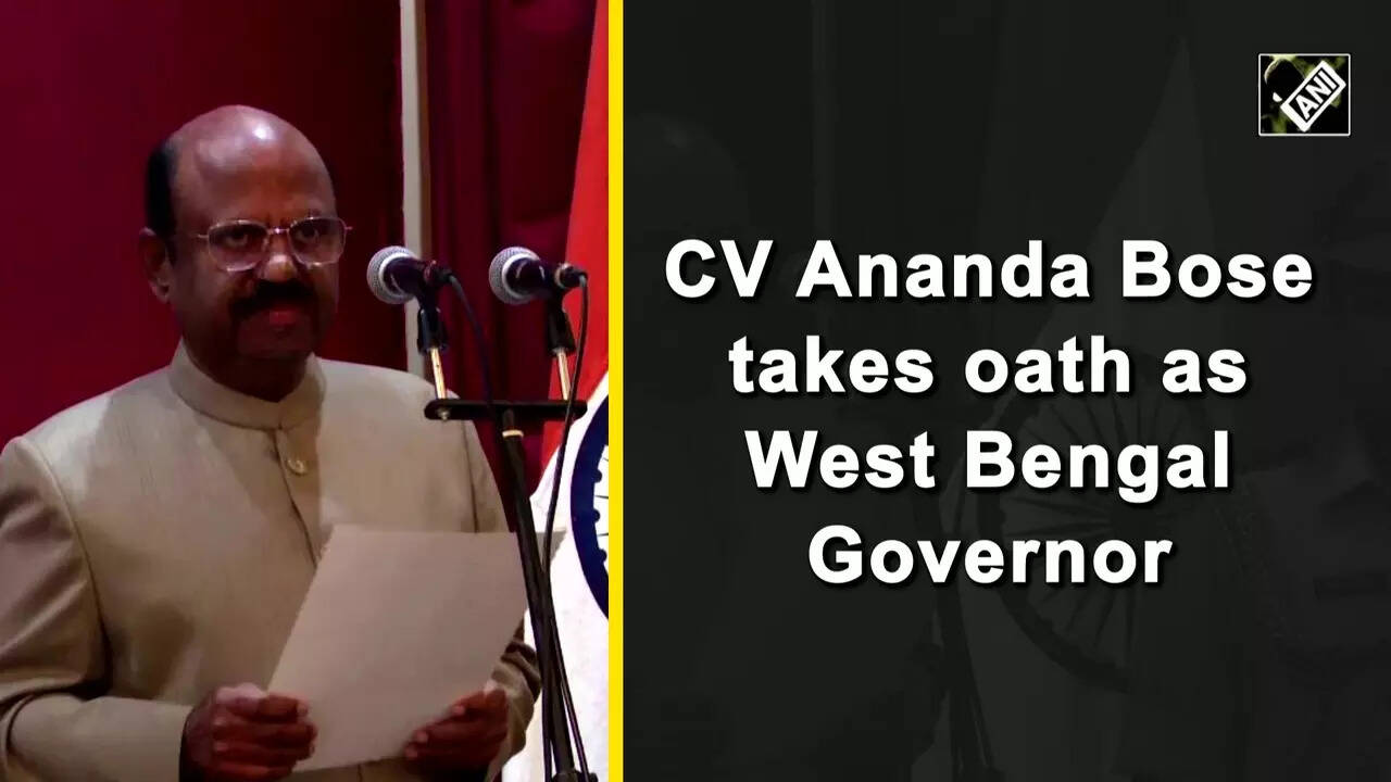 west bengal: CV Ananda Bose takes oath as West Bengal Governor