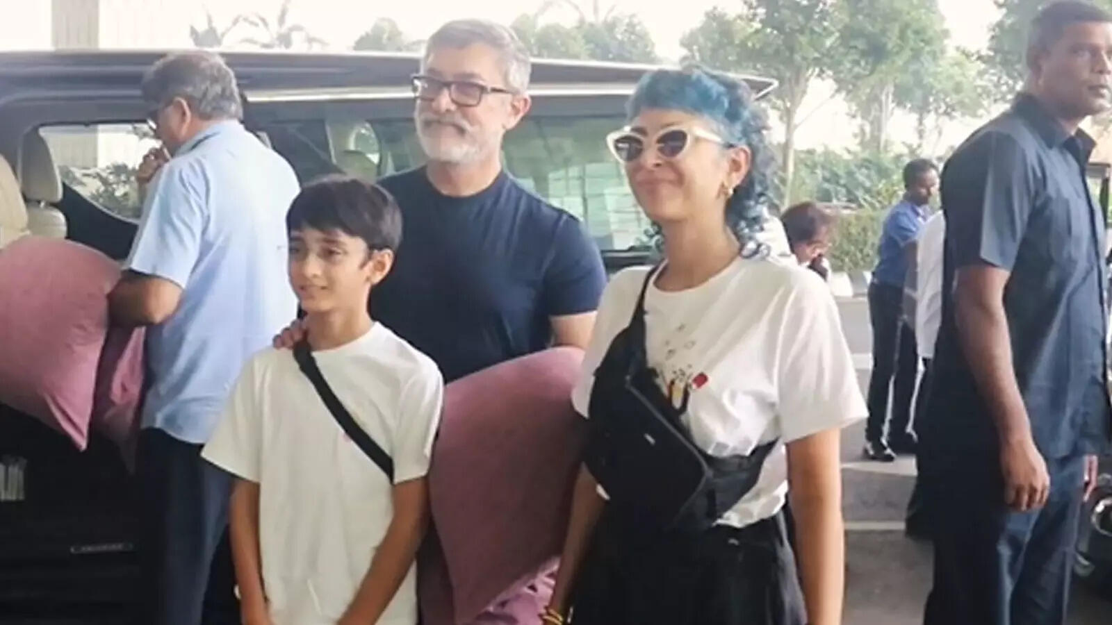 Aamir Khan, ex-wife Kiran Rao and son Azad jet out of Mumbai after Ira ...