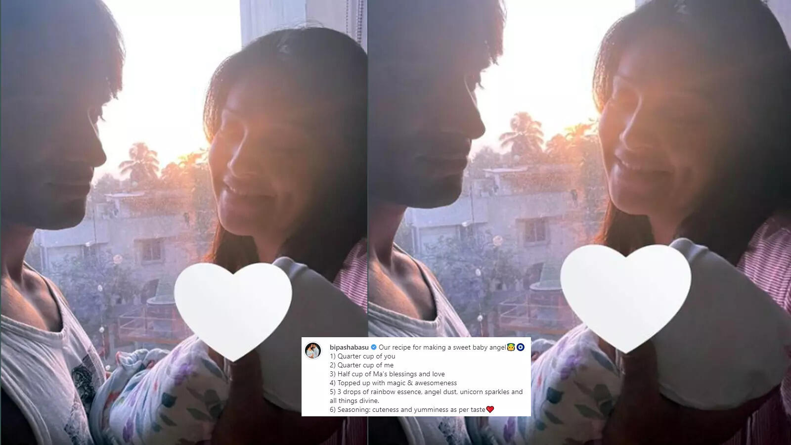 Bipasha Basu drops first family photograph with newborn Devi and Karan ...