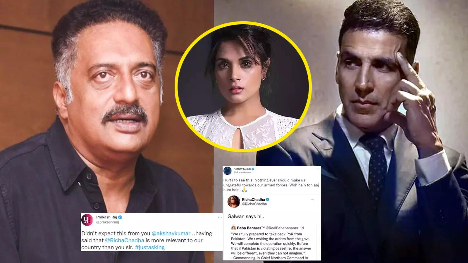 Prakash Raj supports Richa Chadha's 'Galwan says hi' tweet, says 'she ...
