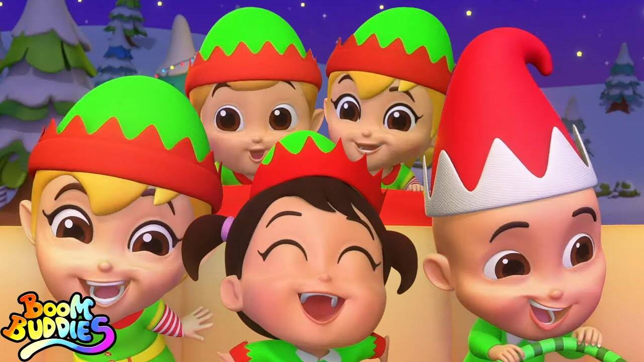 English Kids Poem: Nursery Song in English 'Five Little Elves'
