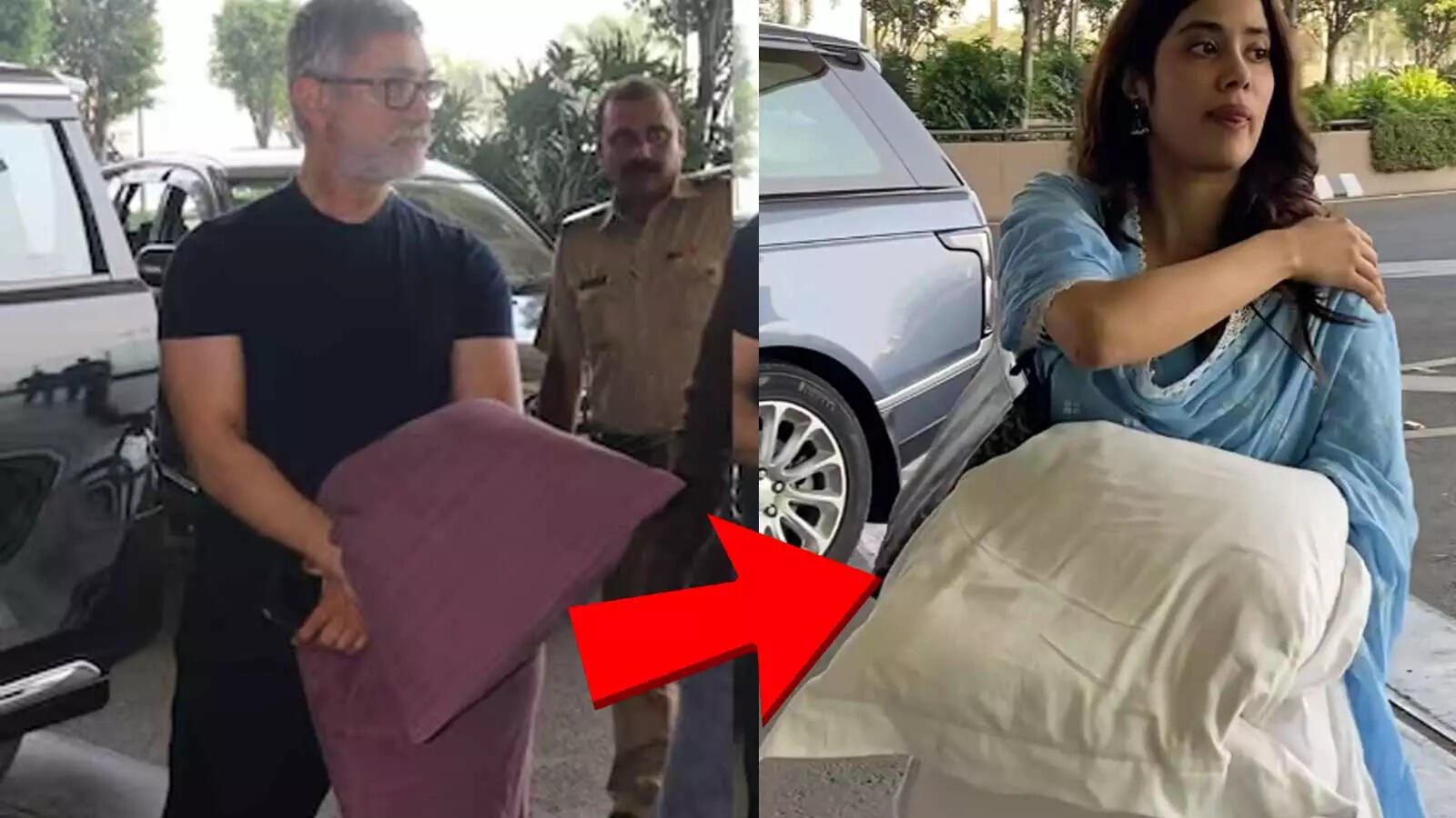 After Aamir Khan, Janhvi Kapoor gets clicked carrying a pillow at ...
