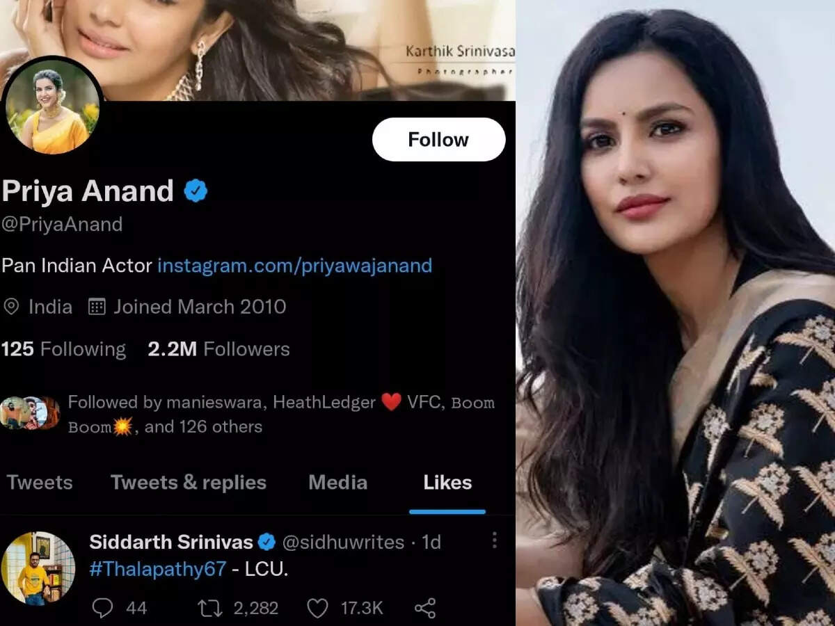 Is Priya Anand part of 'Thalapathy 67'? the actress's social media reaction goes viral | Tamil ...