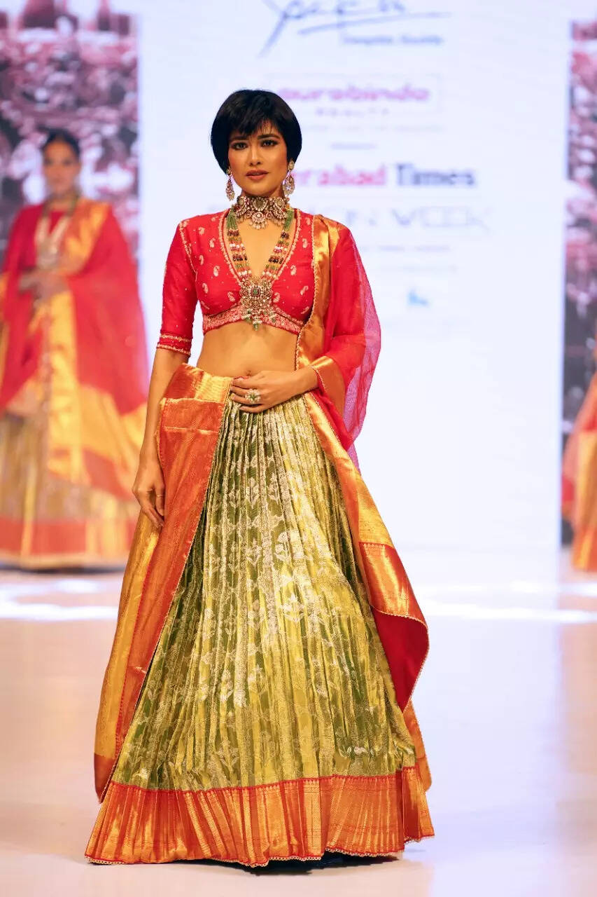 Third show at the Hyderabad Times Fashion Week day 1 was all about desi ...