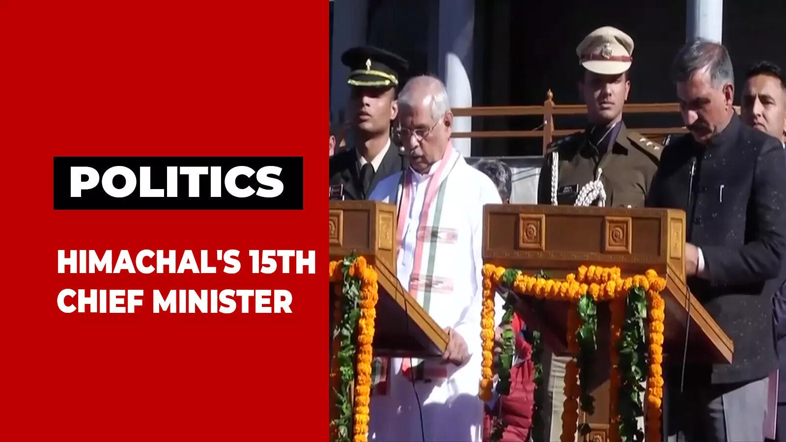 Watch: Sukhvinder Singh Sukhu takes oath as 15th chief minister of Himachal Pradesh