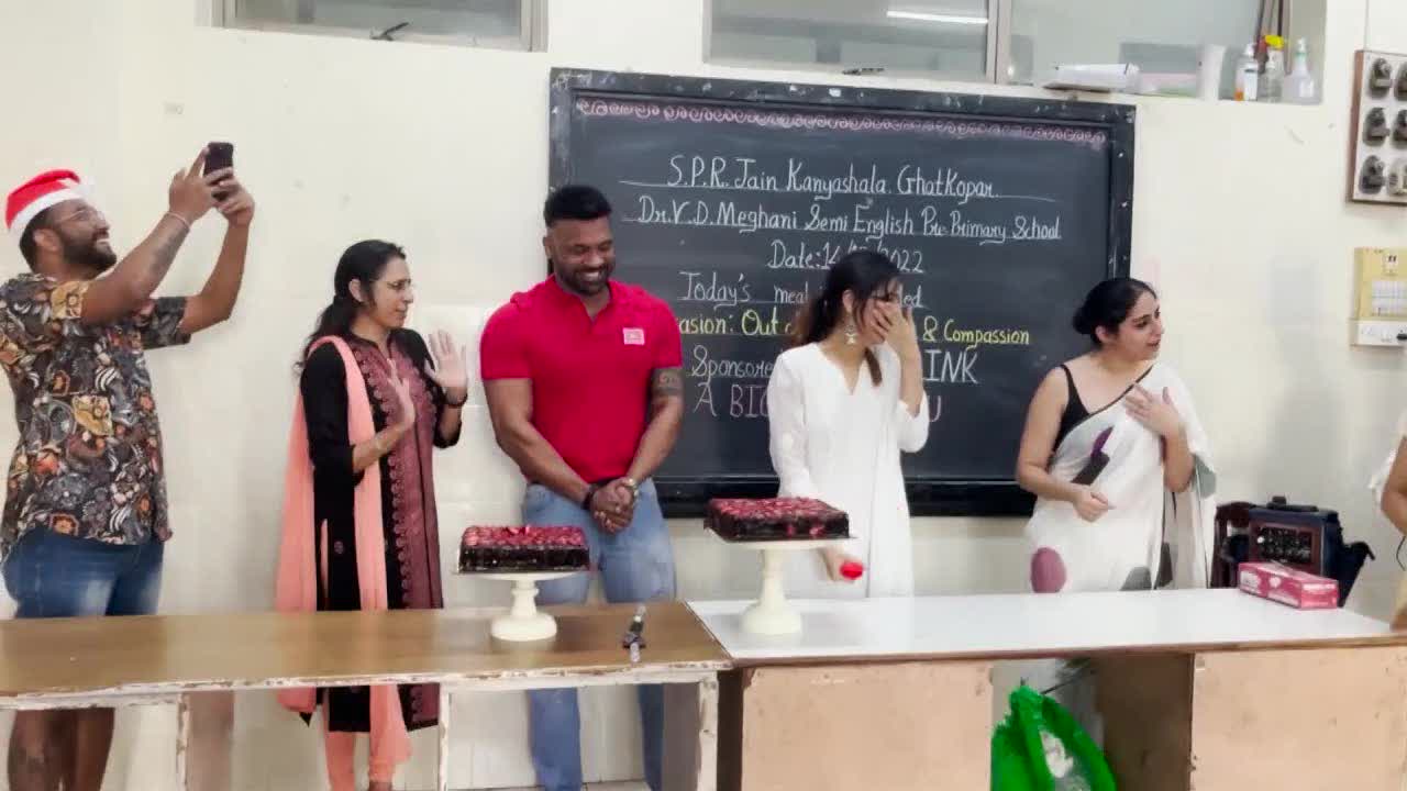 Divya Agarwal and her fiancé Apurva celebrate Christmas with school kids