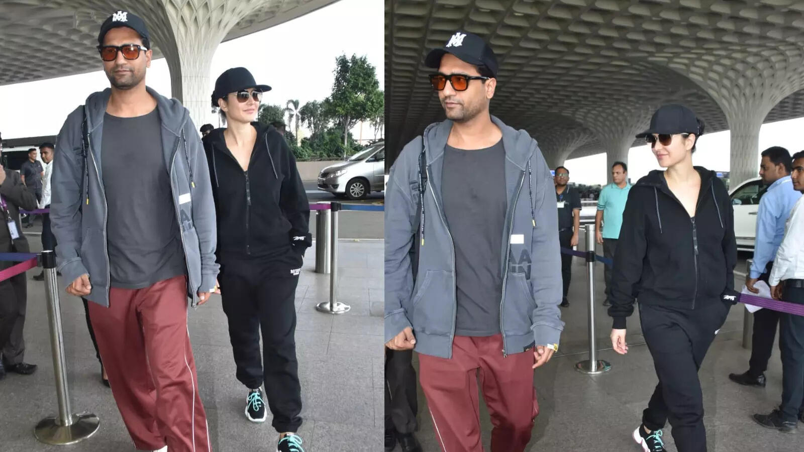 Katrina Kaif and Vicky Kaushal are all smiles at airport as they are ...