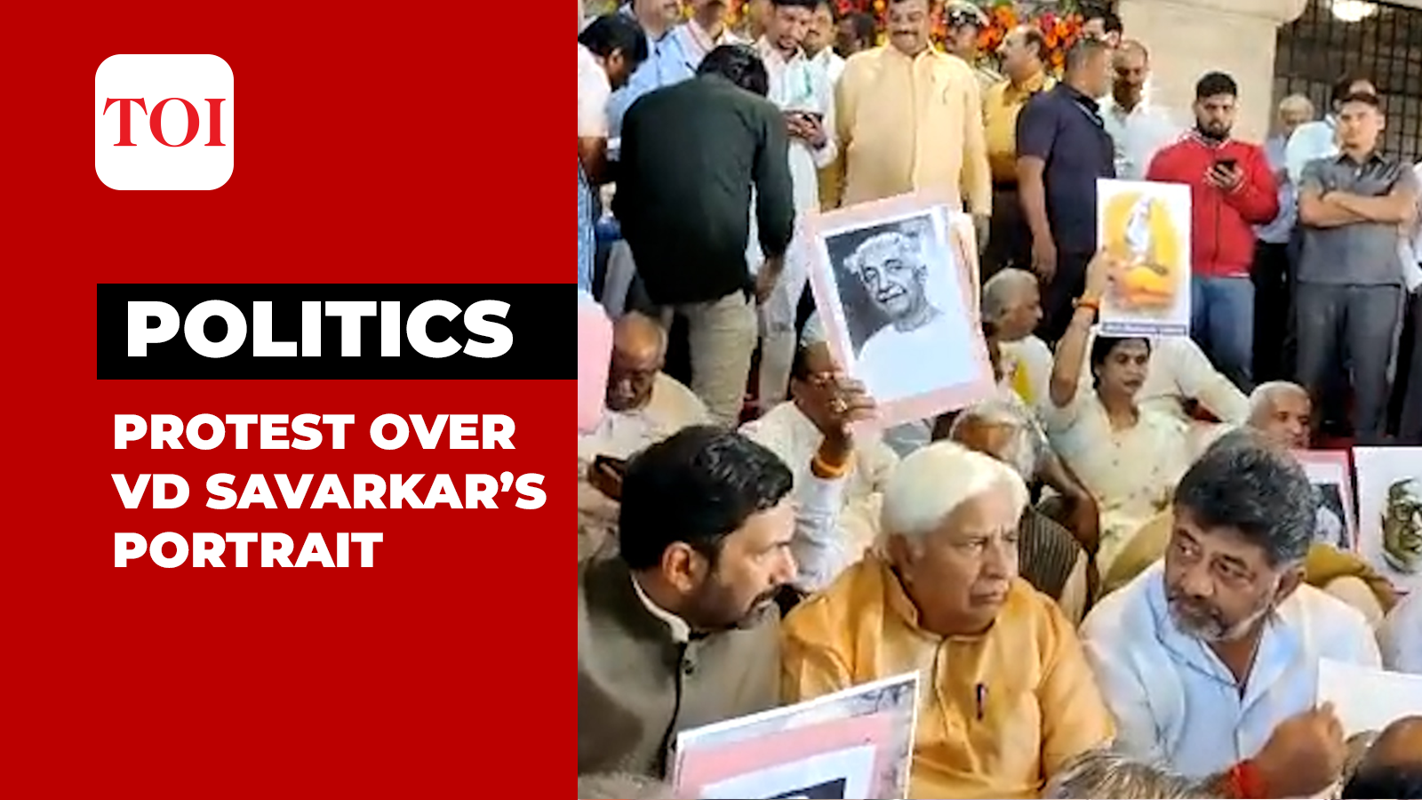 VD Savarkar’s portrait unveiled in Karnataka Assembly hall, Ex-CM Siddaramaiah, Congress MLAs ...