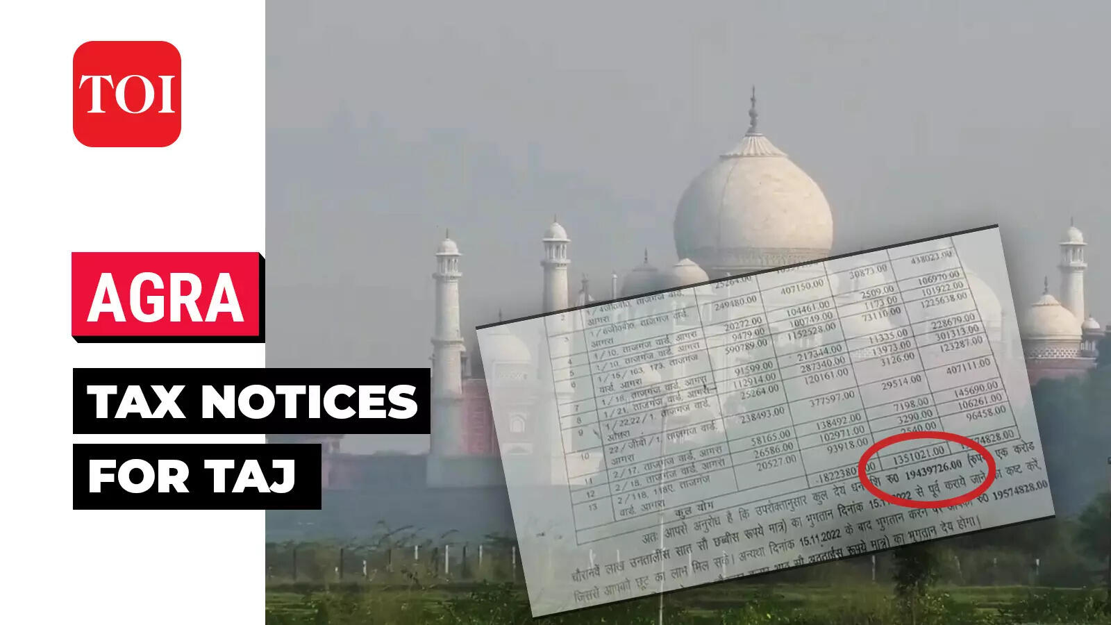 ASI gets notice to pay Rs 1.4L house tax on Taj Mahal