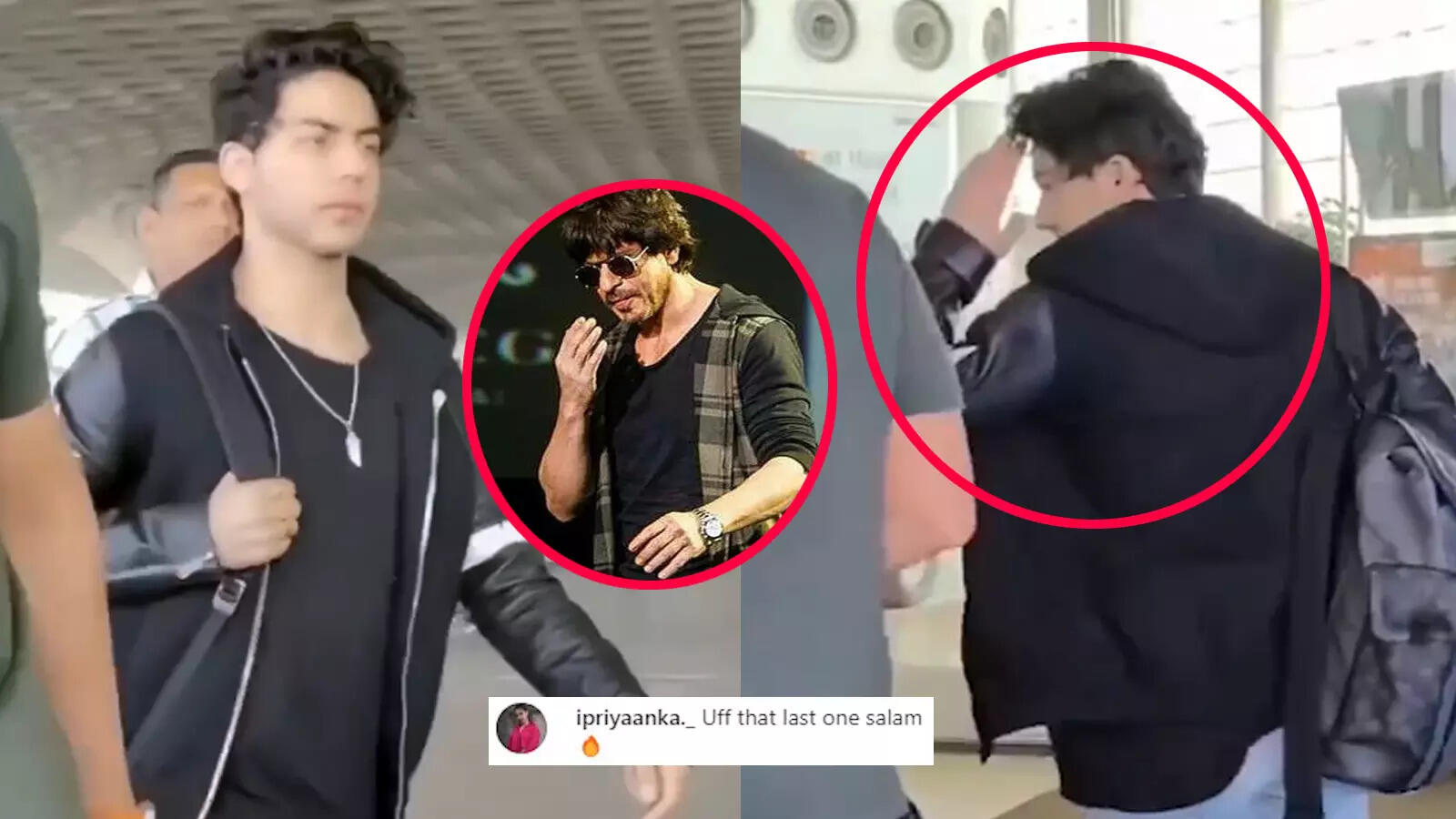Shah Rukh Khan's son Aryan Khan greets airport security with a 'salam'; fans say 'Baap ki tarah ...