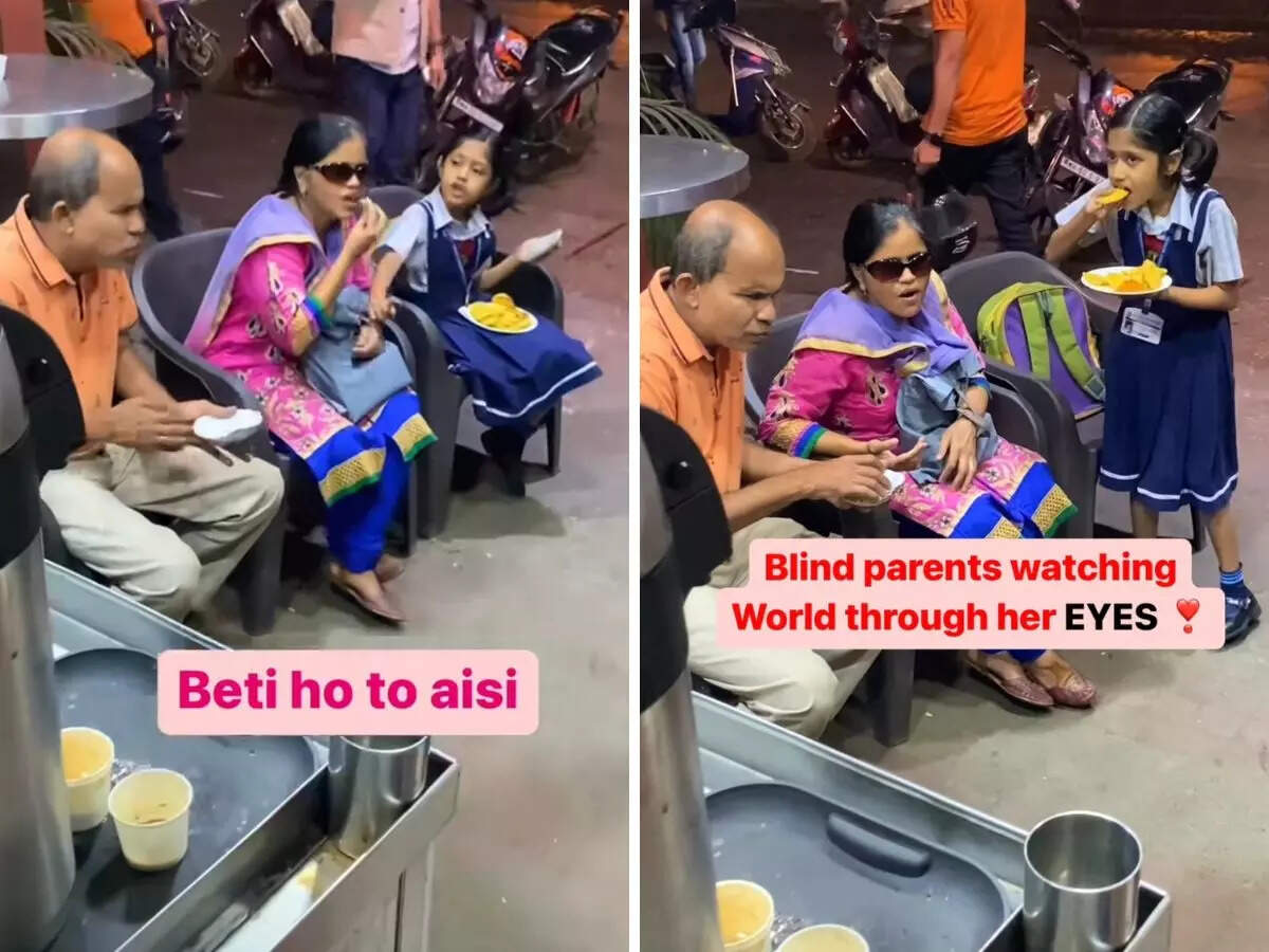 Viral: Little girl helps her visually impaired parents…