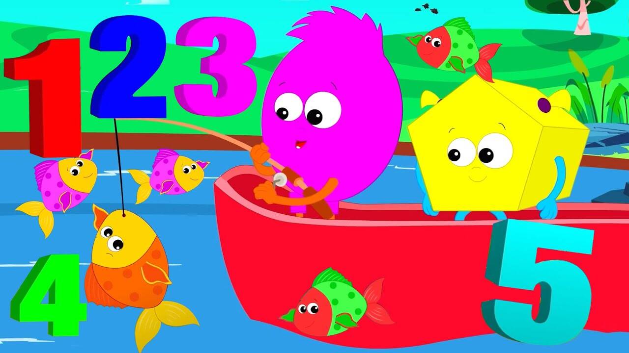 English Kids Poem: Nursery Song in English '12345 Once I Caught A Fish ...