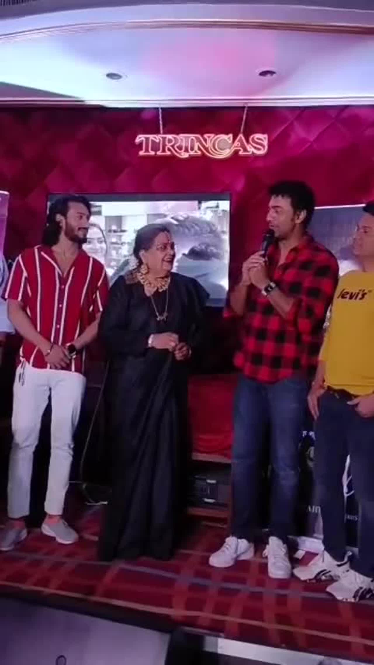 Throwback to actor-MP Dev and singer Usha Uthup celebrating Bhai Phonta ...