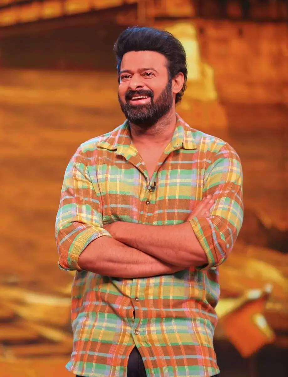 Photos: Prabhas keeps it stylish in a checkered casual shirt and cargo ...