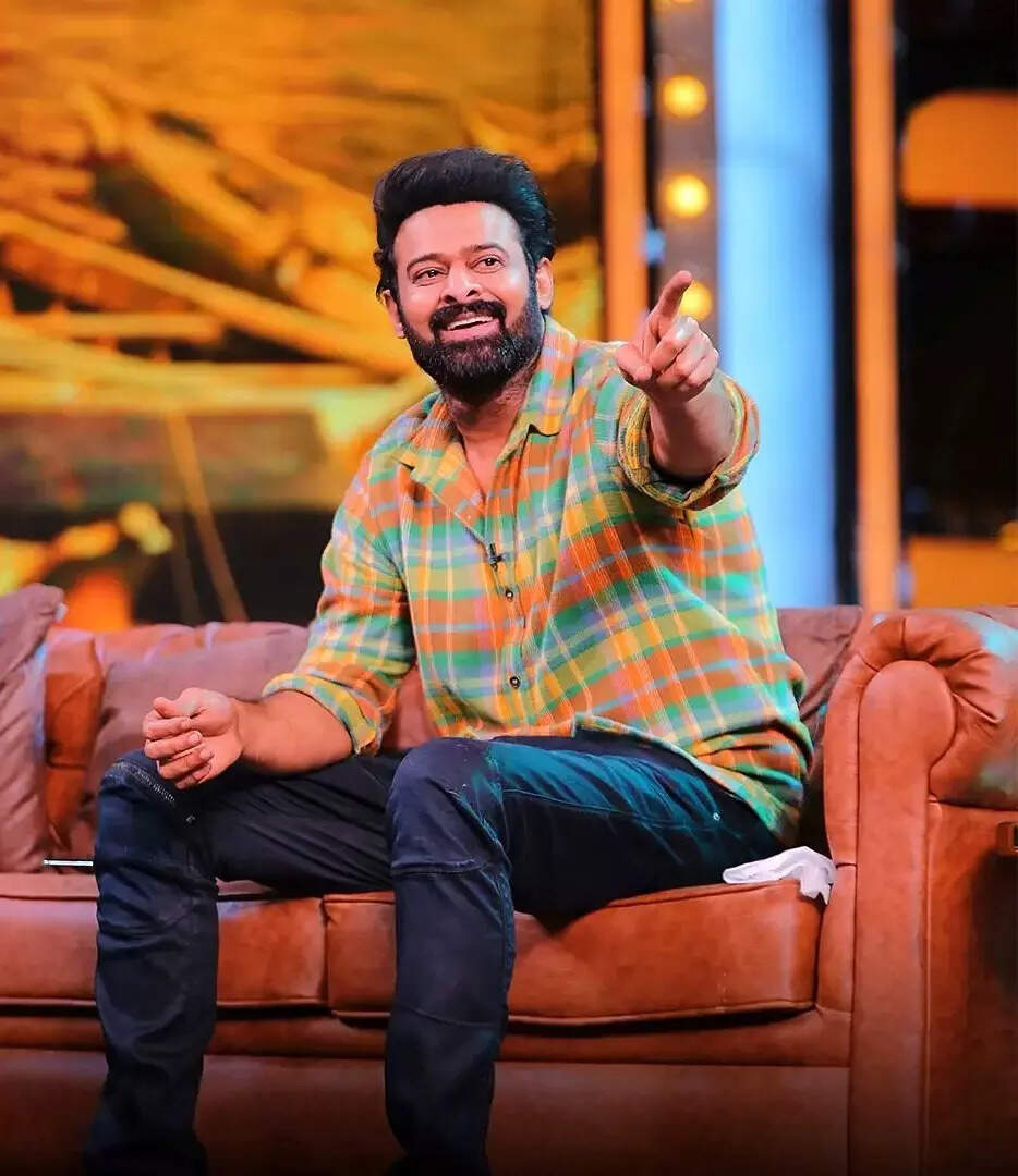 Photos: Prabhas keeps it stylish in a checkered casual shirt and cargo ...