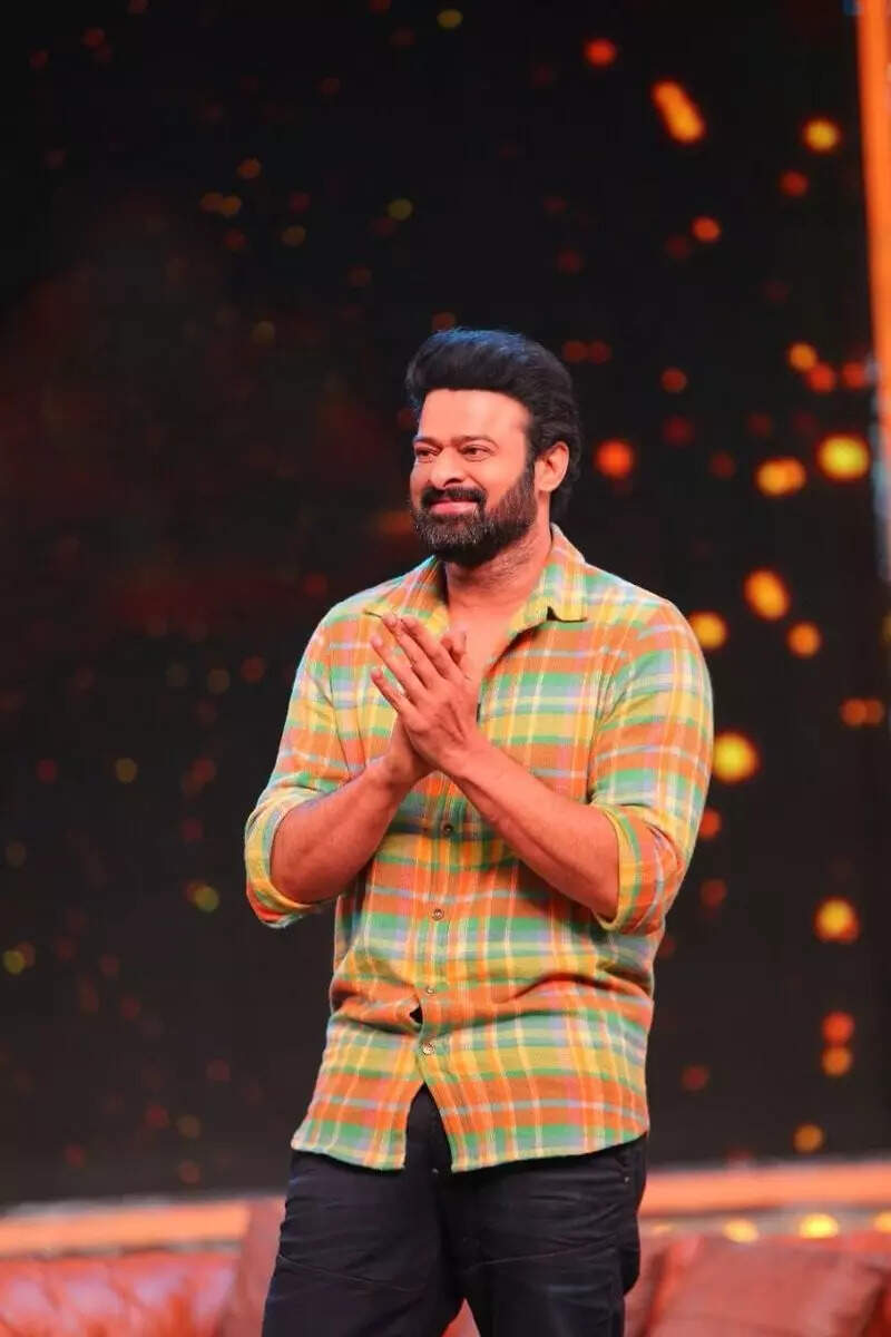 Photos: Prabhas keeps it stylish in a checkered casual shirt and cargo ...
