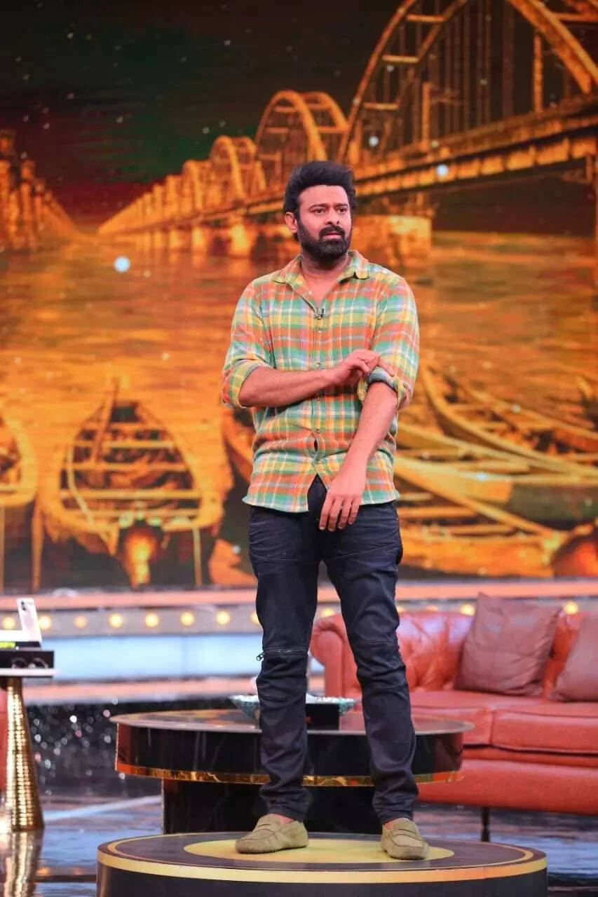 Photos: Prabhas keeps it stylish in a checkered casual shirt and cargo ...