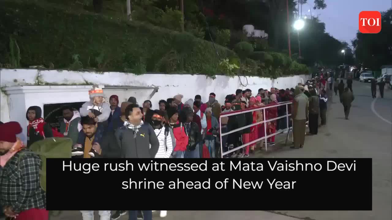 new year: Huge rush witnessed at Mata Vaishno Devi shrine ahead of New Year