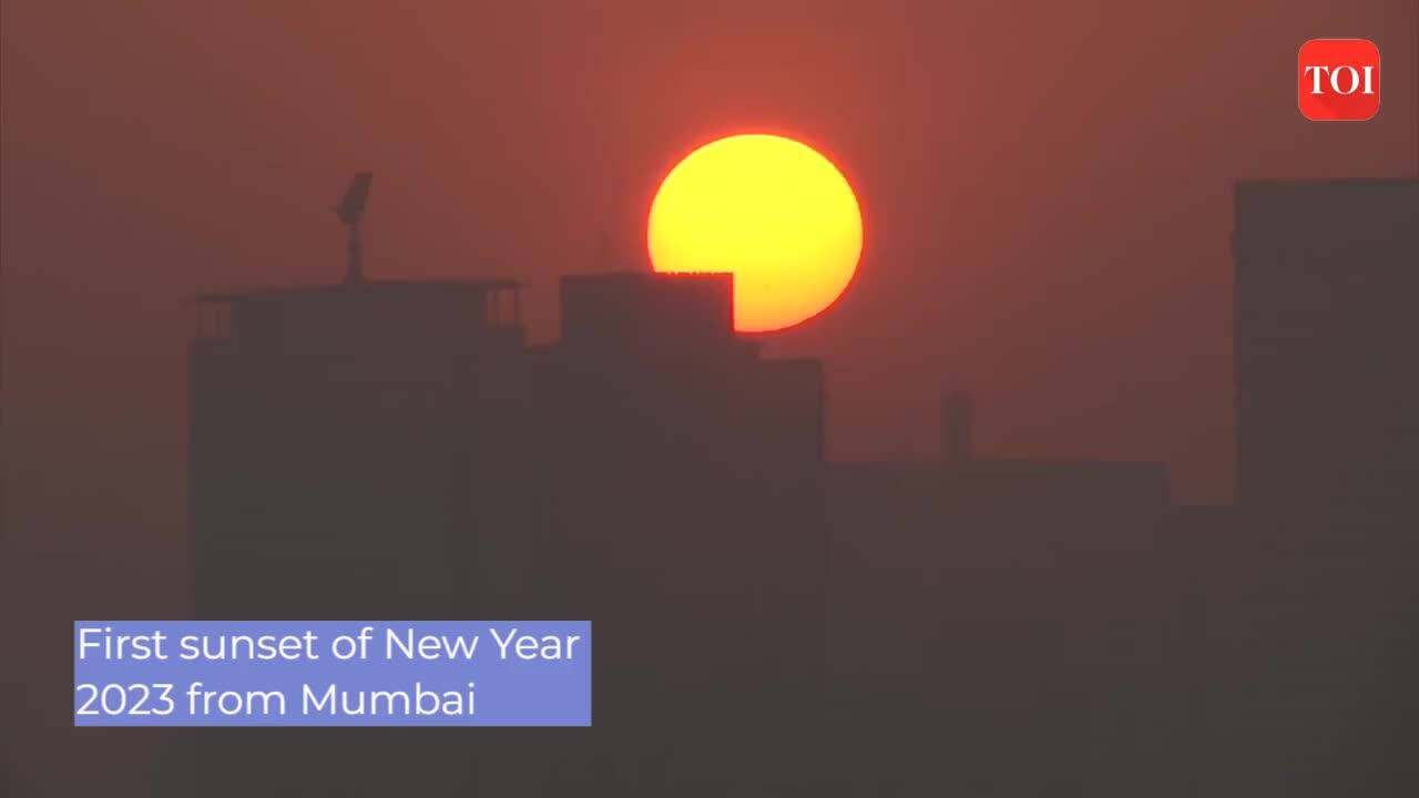 First sunset of New Year 2023 from Mumbai