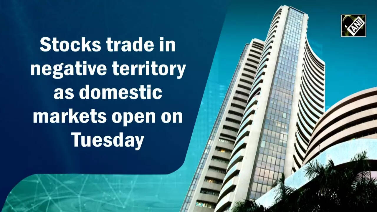 Stocks trade in negative territory as domestic markets open on Tuesday