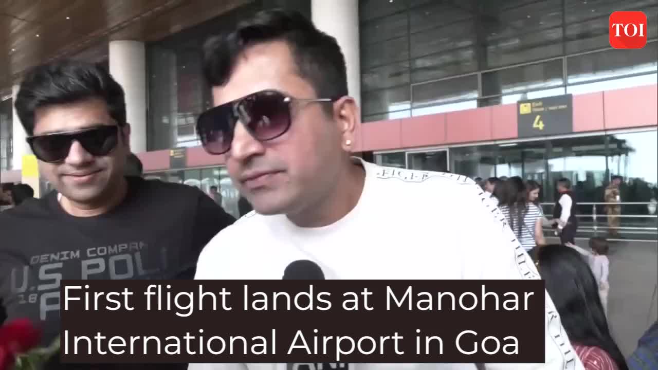 First flight lands at Manohar International Airport in Goa