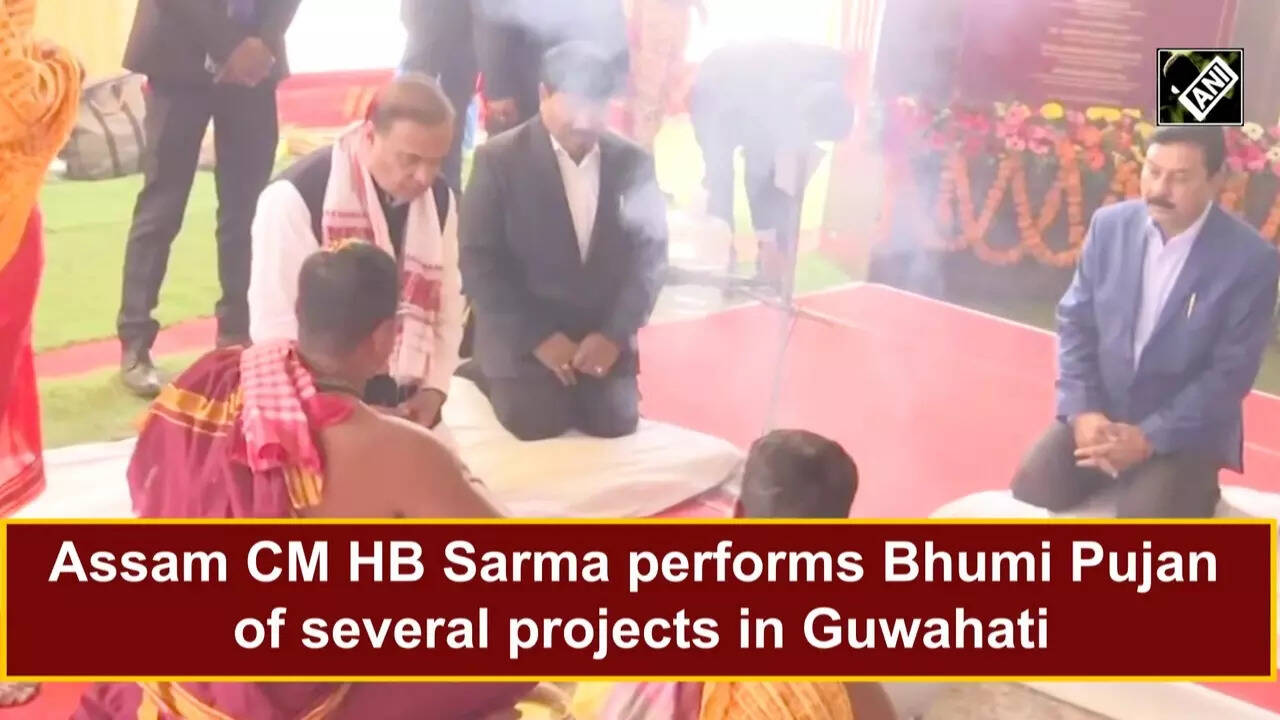 Assam CM HB Sarma performs Bhumi Pujan of several projects in Guwahati