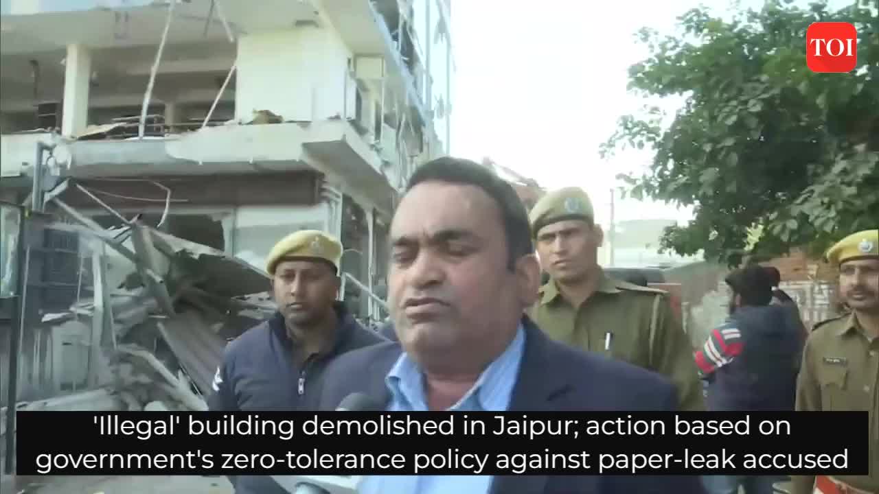 Rajasthan paper leak case: Accused's coaching institute demolished