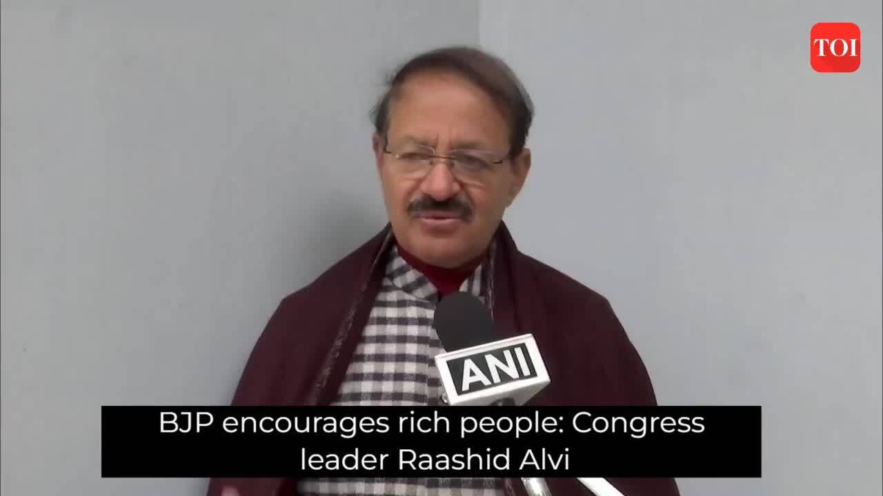raashid alvi: BJP encourages rich people: Congress leader Raashid Alvi