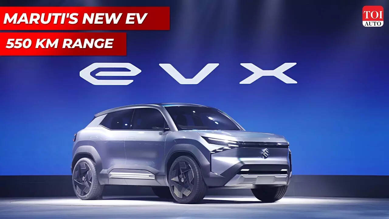 Maruti Suzuki EV concept eVX First Look | 550 km range | Auto Expo 2023 | TOI Auto