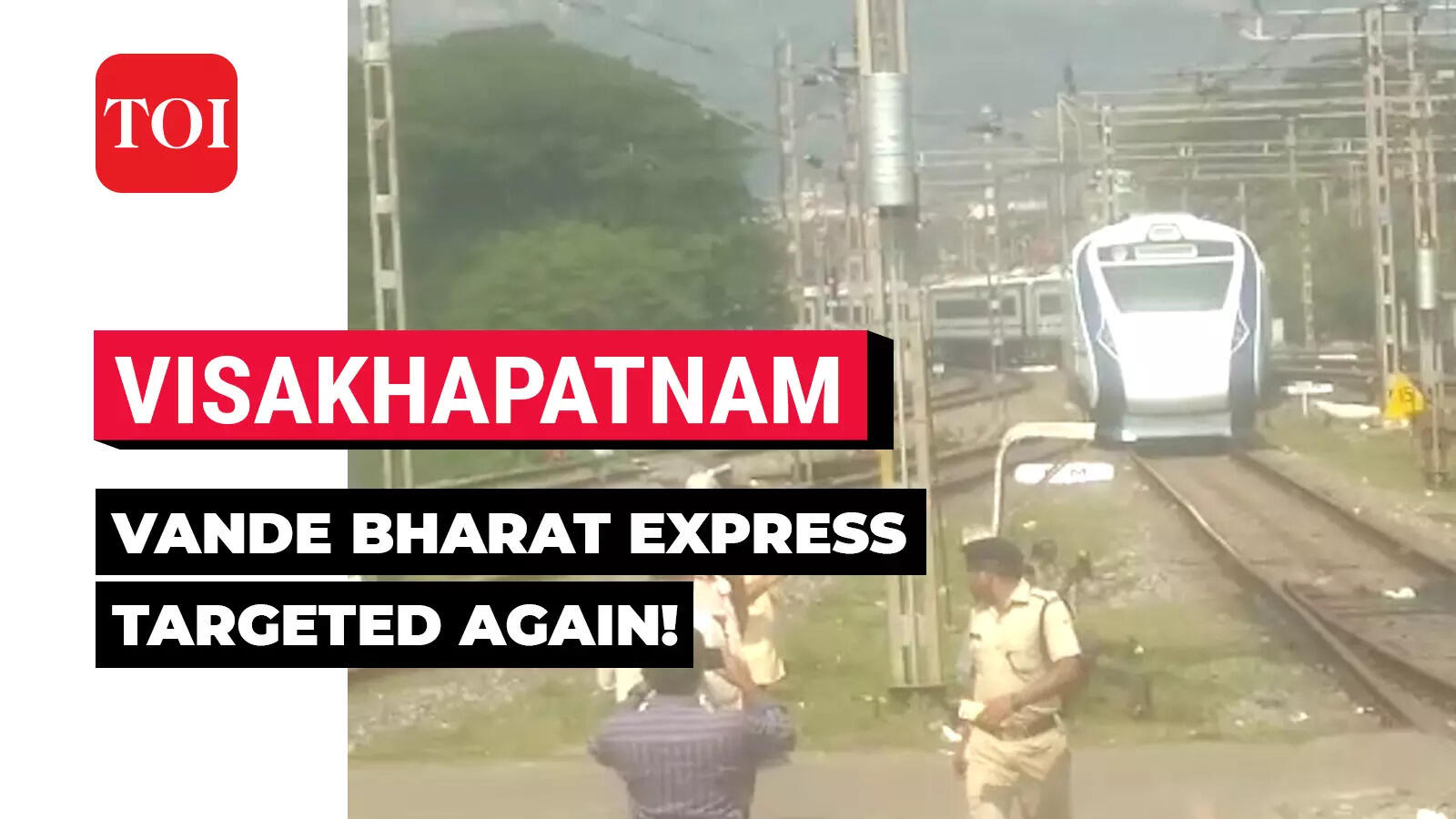 Vande bharat: Watch: Vande Bharat Express pelted with stones again, this time in Andhra Pradesh