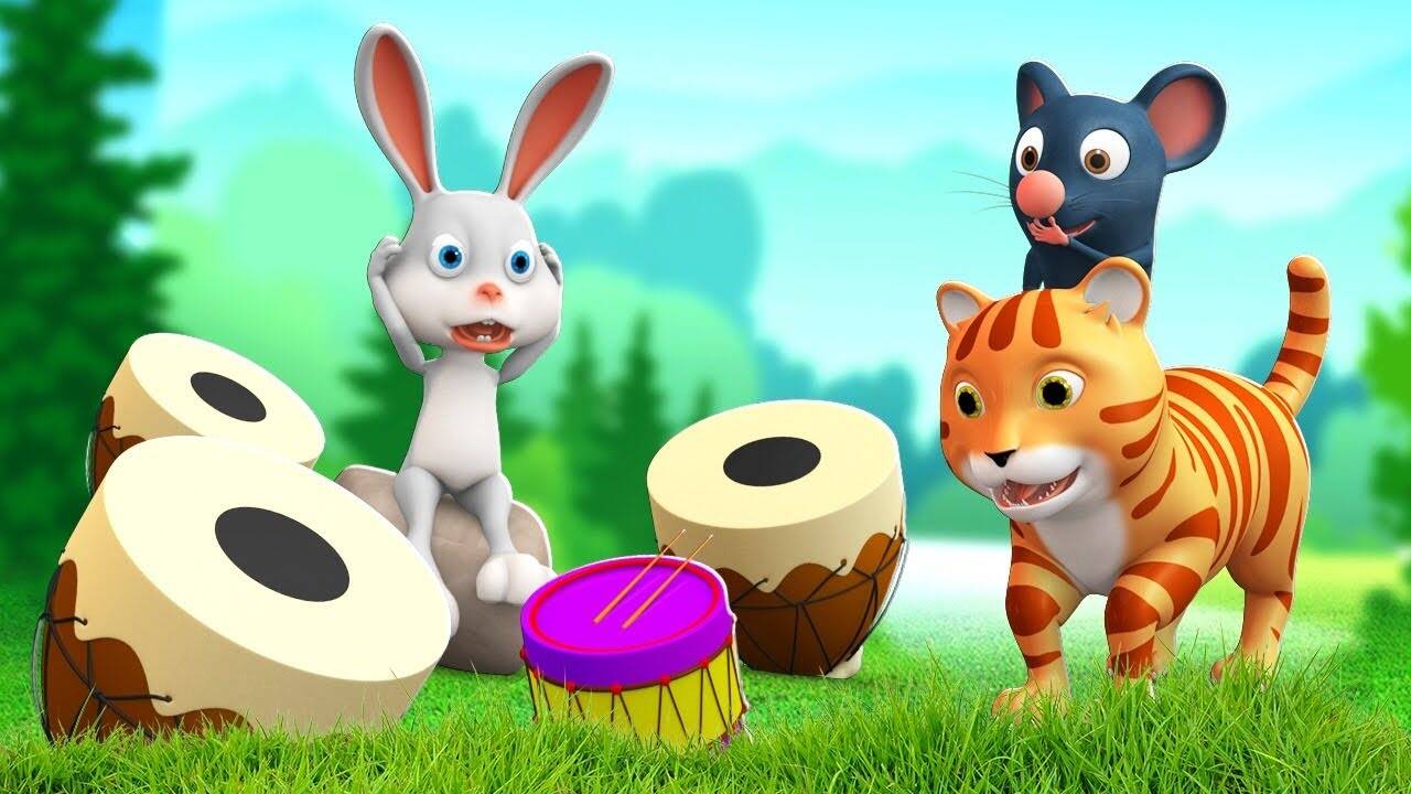 Watch Popular Children Hindi Story 'The Mouse And Cat Fooled The Rabbit ...