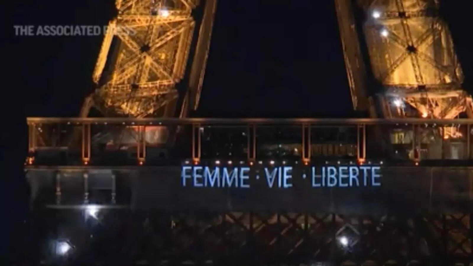 Paris's iconic Eiffel Tower shows support for Iran protesters