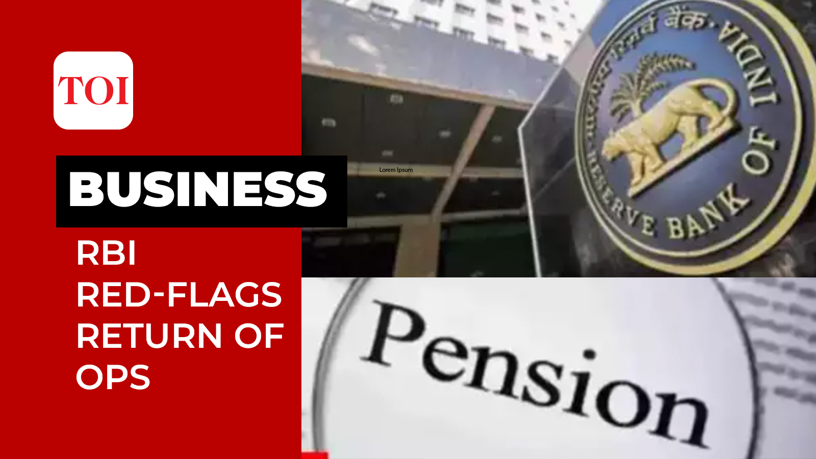 RBI's red flag for OPS: Return to old pension plan is big risk for ...